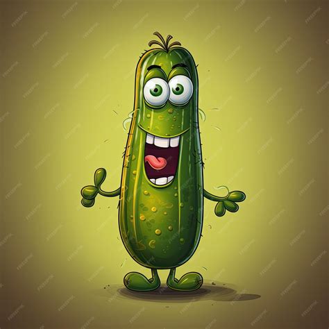 Premium Ai Image 3d Illustration Of Cucumber Character That Is Drawn In Cartoon Style Ai Generated