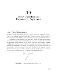 Calculus Polar Coordinates Parametric Equations Docsity