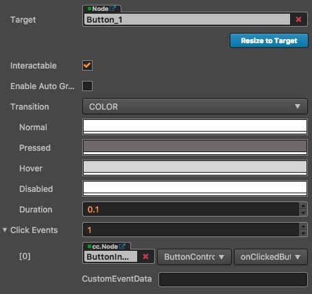 Button按钮组件参考 Cocos Creator
