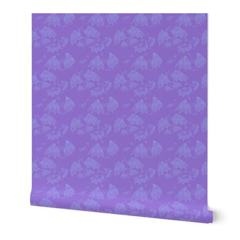 Pastel Purple Lace Bats Wallpaper Spoonflower