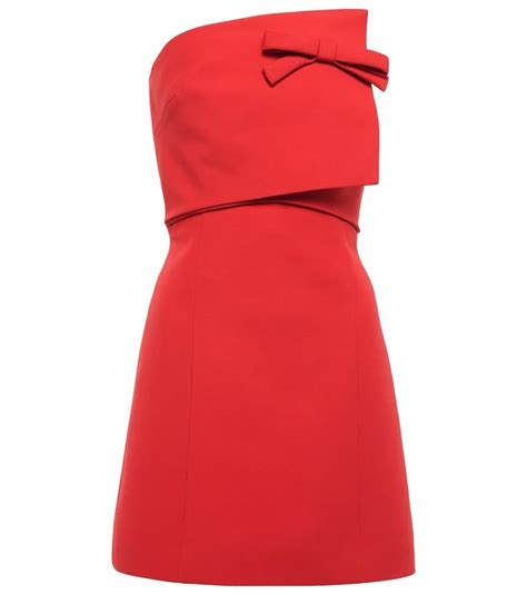 Valentino Wool And Silk Crêpe Minidress Mytheresa Mini Dress Red
