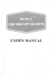 MCT FDC MB KB FLOPPY DISK ADAPTER User S Manual Free Download