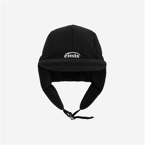 이미스 패딩 이어 플랩 캡 블랙 Emis Kream
