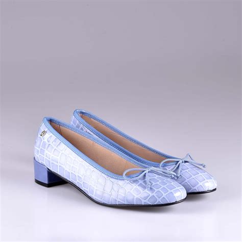 Zapatos Mujer Celeste Azul Tacón Bajo Anna Milan