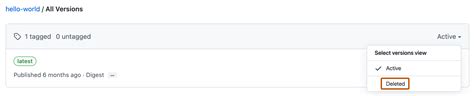 Deleting And Restoring A Package Github Docs