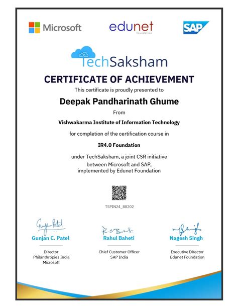 Deepak Ghume On Linkedin Techsaksham Edunetfoundation Microsoft Techtraining Techsaksham Sap…