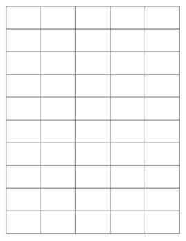 100 Boxes Grid Blank Template By LailaBee TPT