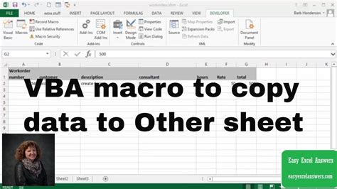 Create A VBA Macro To Copy Data To Other Sheet YouTube