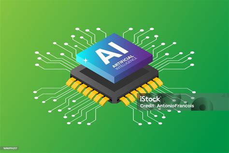 미래 기술 삽화 반응형 웹 배너 아이소메트릭 벡터에 적합한 미래 개념의 회로 기판에 Ai 칩셋 인공지능에 대한 스톡 벡터 아트 및 기타 이미지 Istock
