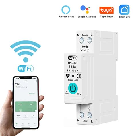 Wifi Smart Mini Circuit Breaker Remote Control Automatic Reclosing 63a