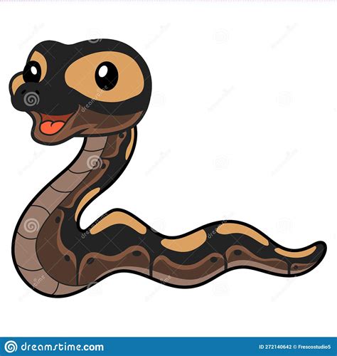 Cute Ghi Mojave Ball Python Cartoon Vector Illustration Cartoondealer