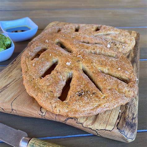 Gluten Free Fougasse French Artisan Flatbread Vegan And Dairy Free