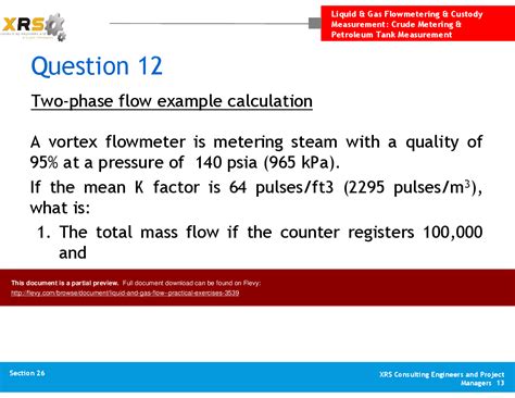 Liquid Gas Flow Practical Exercises PPT Slide Deck