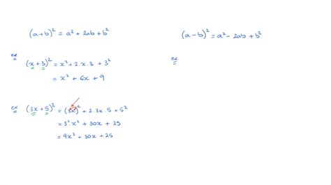 Perfect Squares Formula Video 1 Youtube