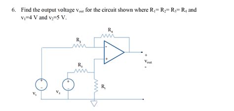 solved find the output voltage v out for the circuit shown