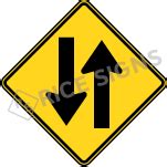Two Way Traffic Sign W6 3 Rice Signs