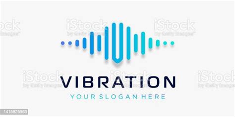 문자 V는 음파 기호 디자인과 결합되었습니다 현대적인 사운드 이퀄라이저 전파 아이콘 음악 주파수 음악 앱용 추상 디지털