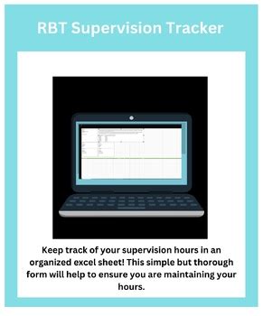 RBT Supervision Tracker By RBT Study Information TPT
