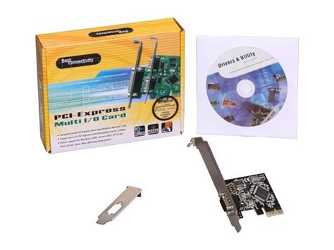 SYBA PCI Express 1 Port DB9 RS232 Serial Card With Low Profile Bracket RoHS Model SD PEX15021