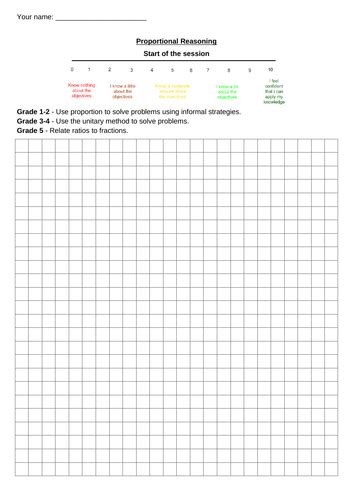 Proportional Reasoning Revision Lesson Teaching Resources