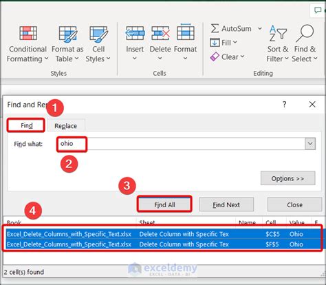 How To Delete Columns With Specific Text In Excel Methods