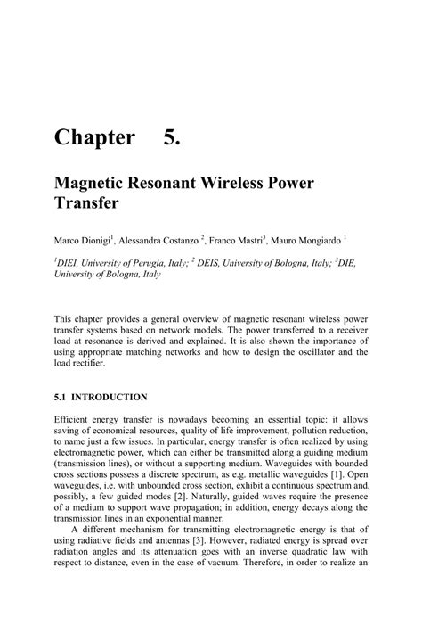 Pdf Chapter 5 Magnetic Resonant Wireless Power Transfer