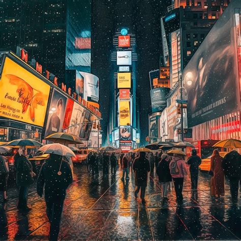 Premium Photo Times Square Generative Ai