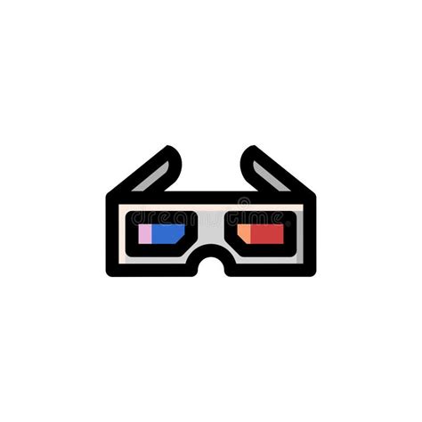 3d Glasses Icon Stock Vector Illustration Of Video 266550061