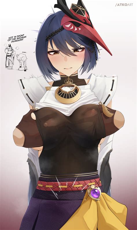 Aether And Kujou Sara Genshin Impact Drawn By The Atko Danbooru