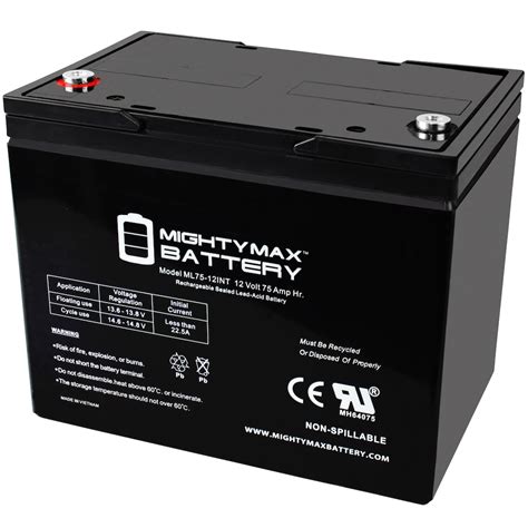 Mighty Max Battery 12v 75ah Int Battery Replaces Bci Group 24m Starting