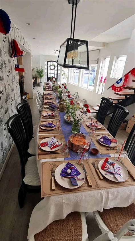 Mesa Decorada Para 18 De Septiembre Chile Decoración Fiestas Patrias