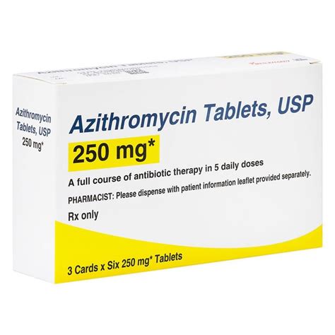 Azithromycin Tablets 250mg 3x6pack Med Vet International