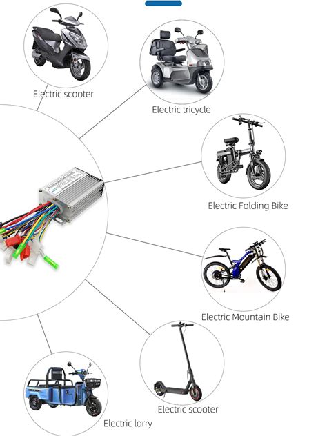 36v 48v 350w Brushless Motor Controller And Throttle Kit For Electric Bike
