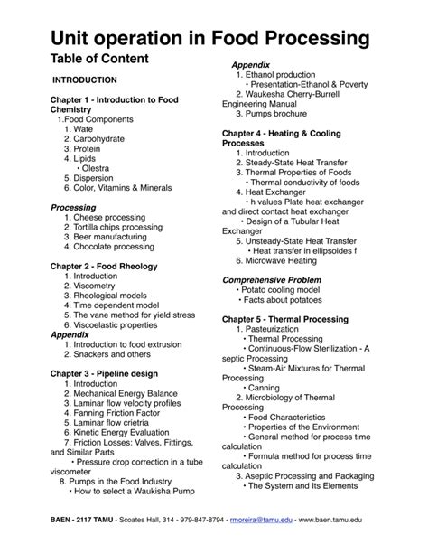 Unit Operation In Food Processing Baen Dl