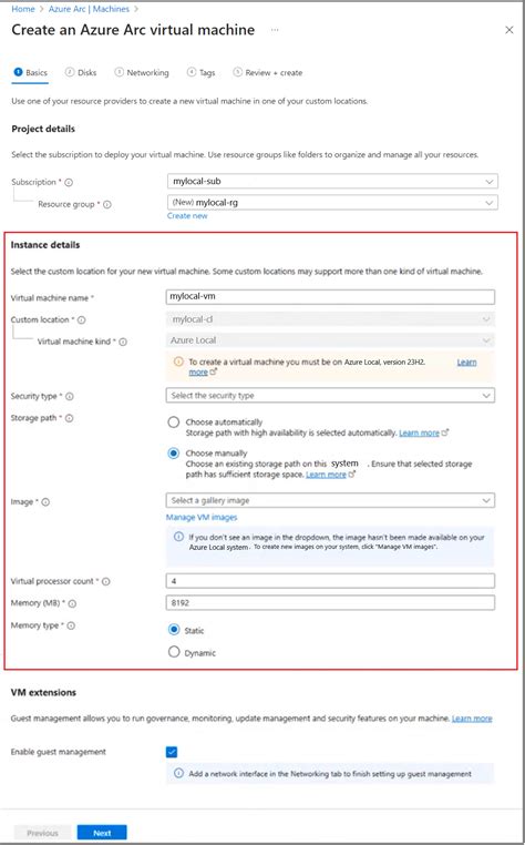 Azure Arc で有効になっている Azure ローカル仮想マシンを作成する Azure Local Microsoft Learn