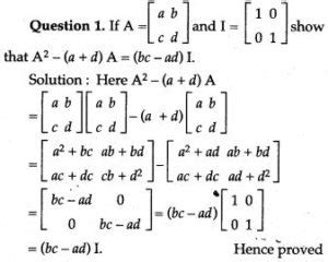ICSE Solutions For Class Mathematics Matrices A Plus Topper