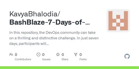 Kavya Bhalodia On Linkedin Github Kavyabhalodiabashblaze 7 Days Of