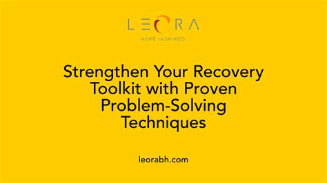 How To Develop Problem Solving Skills In Recovery