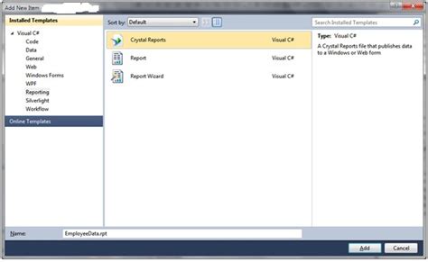 Create Crystal Report Step By Step Using SQL Database View