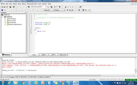 Failing To Build The Project In STVD STMicroelectronics Community