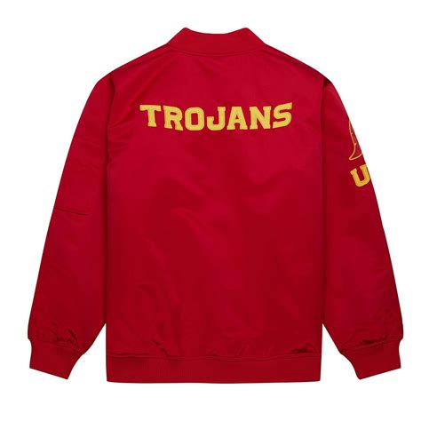 Lightweight Full Zip Satin Usc Trojans Cardinal Sc Interlock Jacket