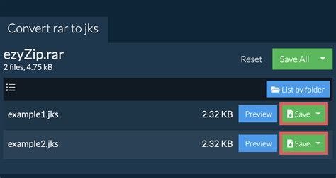Convert RAR To JKS Online Quick Secure FREE EzyZip