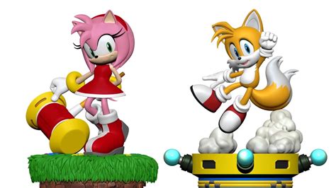 Resin Statues Of Amy Rose And Tails By First Figures Announced During