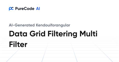 Build Great Kendouiforangular Data Grid Filtering Multi Filter
