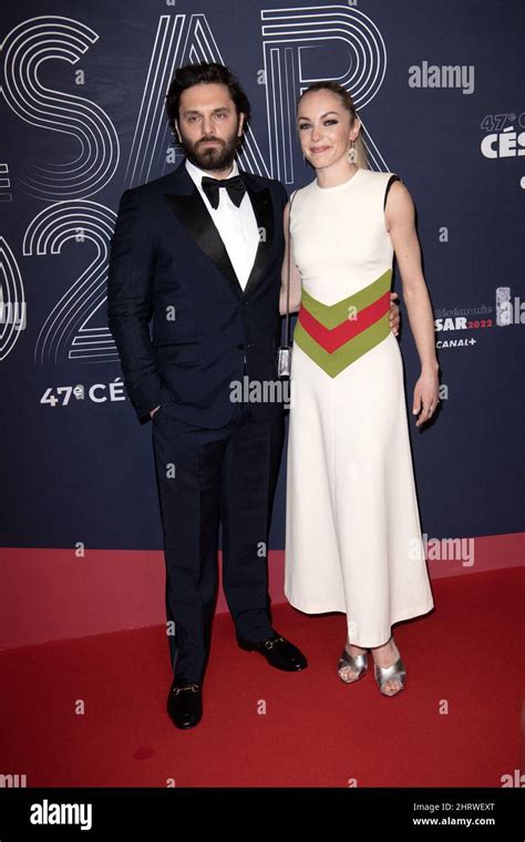Paris France 26th Feb 2022 Pio Marmai And Charlotte Ranson Arrive At The 47th Edition Of The