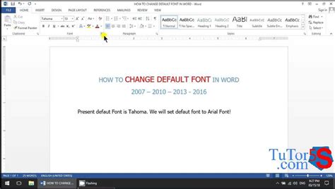 Change Default Font And Size In Word Adamspads
