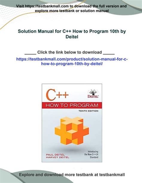 Access Solution Manual For C How To Program 10th By Deitel All Chapters Immediate Pdf Download