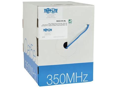 Tripp Lite 1000ft Cat5 Cat5e Bulk Cable Solid Cmr Pvc 350mhz Blue