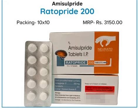 Amisulpride 200mg Tablet Ratopride 200 Tab At ₹ 315box Amigold