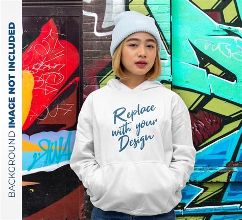 Premium Psd Template Fashion Hoodie Woman Photography Mockup